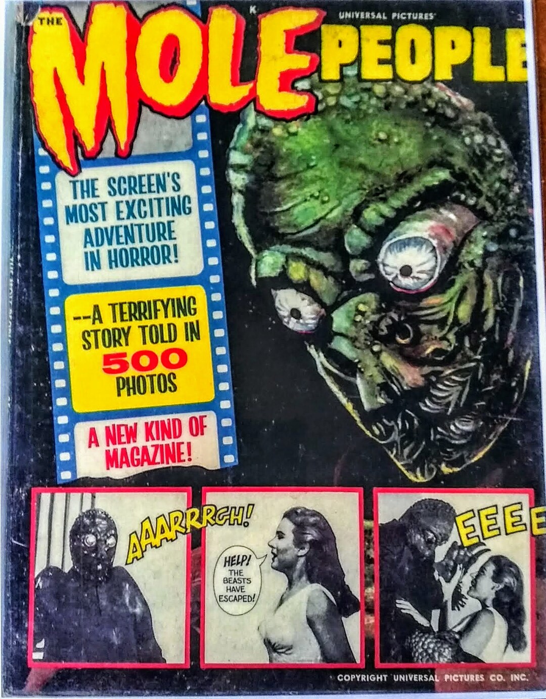 THE MOLE PEOPLE Monster Magazine Laminated Print - Etsy