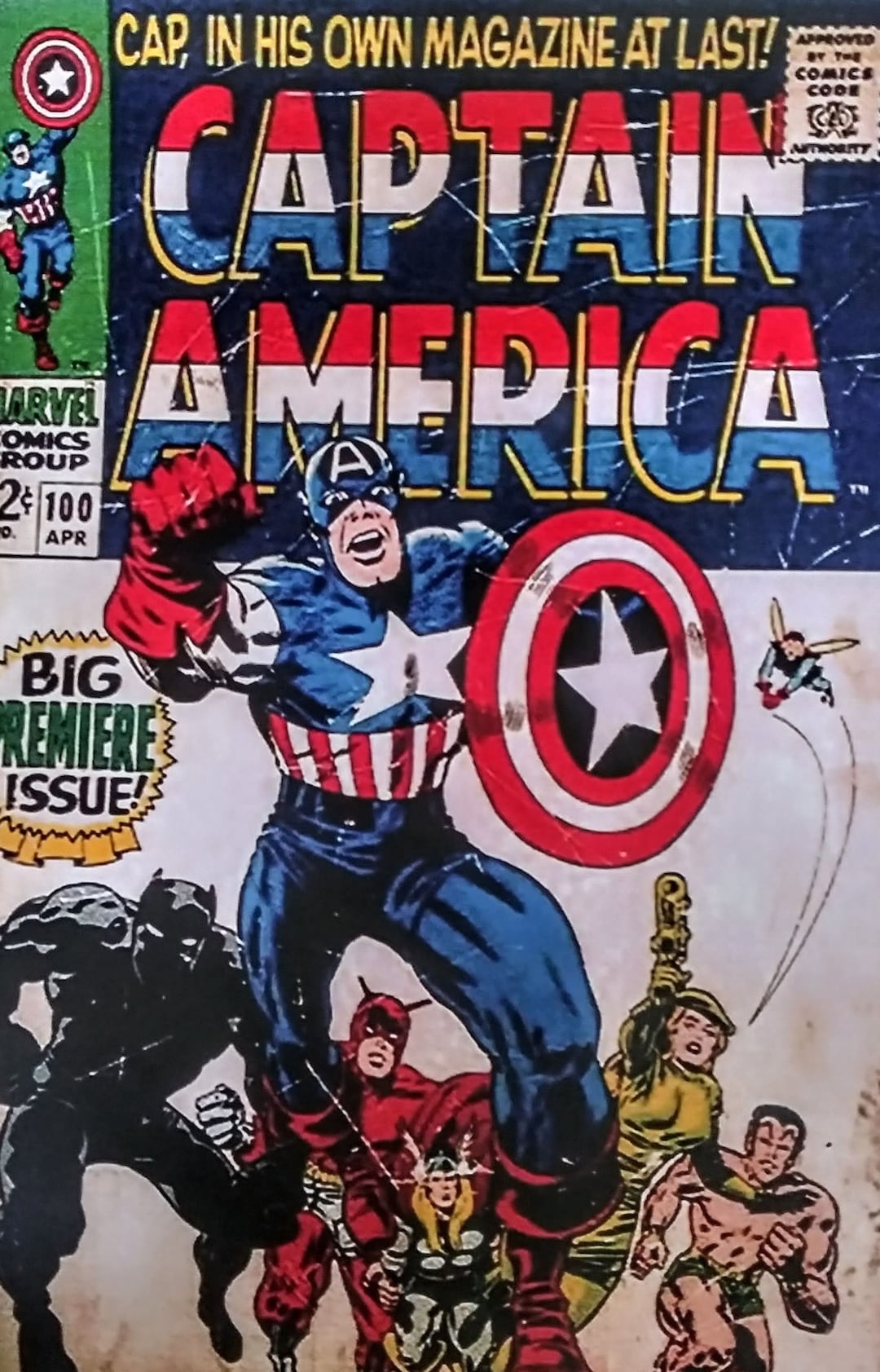 CAPTAIN AMERICA #100 Cover Laminated Print - Etsy