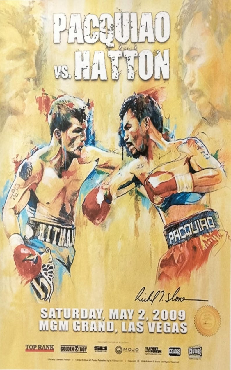 PACQUIAO VS HATTON Fight Poster Laminated Print - Etsy
