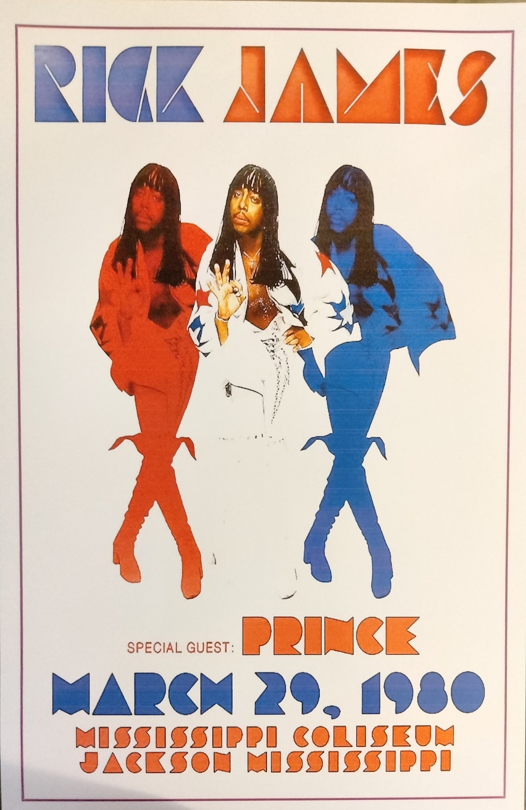 PRINCE and Rick JAMES 1980 Live Show Laminated Print - Etsy