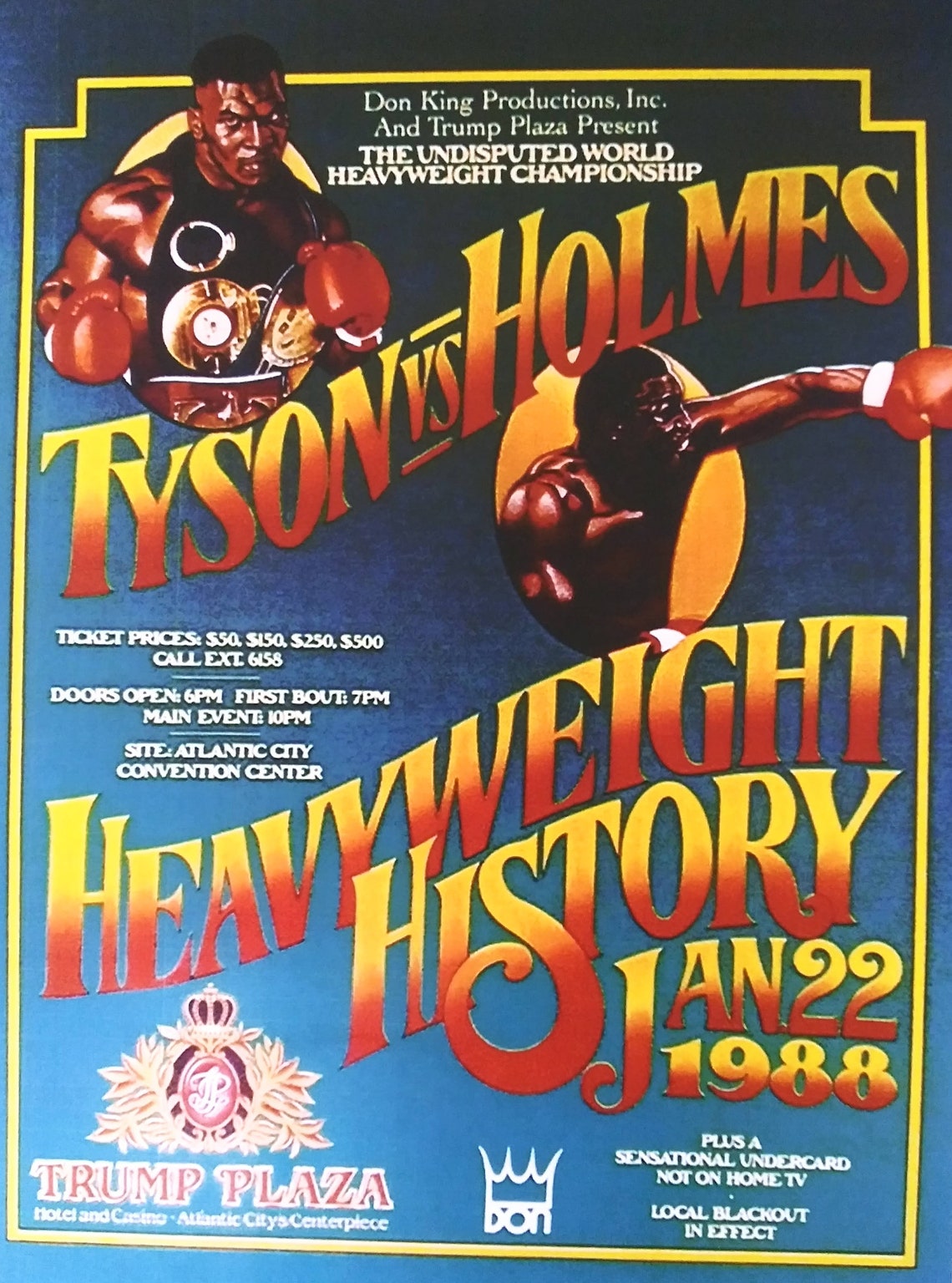 TYSON Vs HOLMES Fight Poster Laminated Print - Etsy
