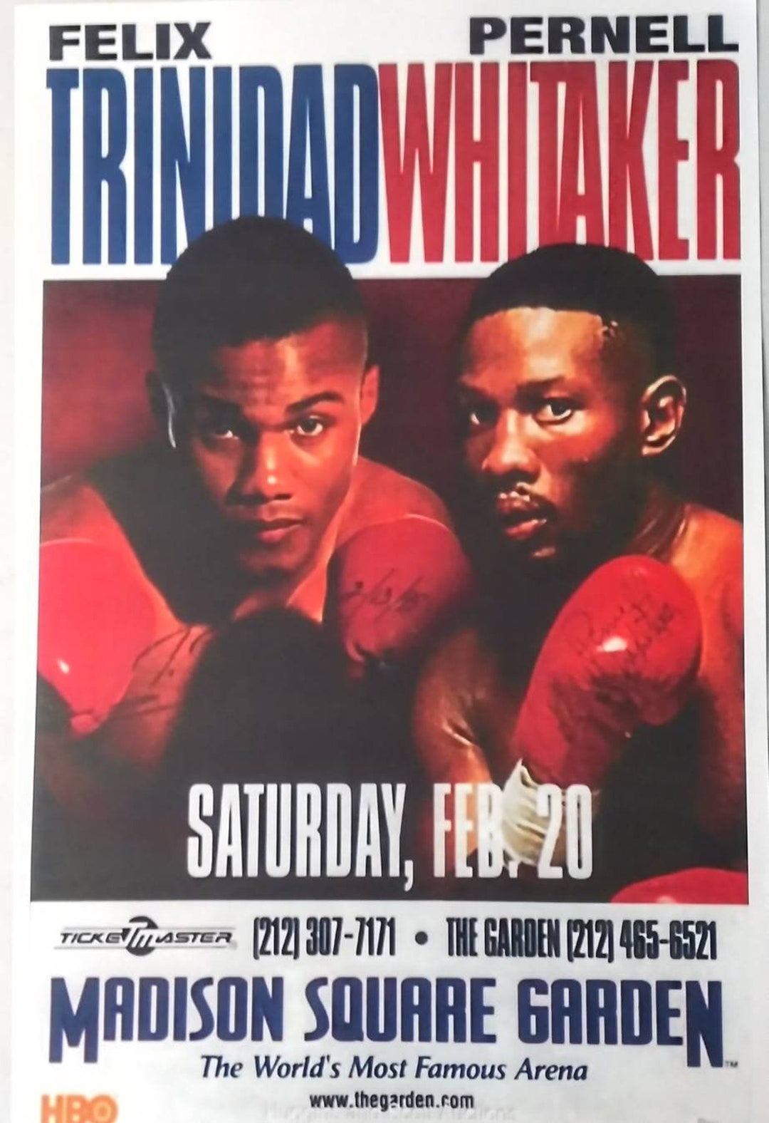 TRINIDAD Vs WHITAKER Fight Poster Laminated Print - Etsy