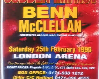 Nigel Benn Vs Gerald Mcclellan Fight Poster - Etsy