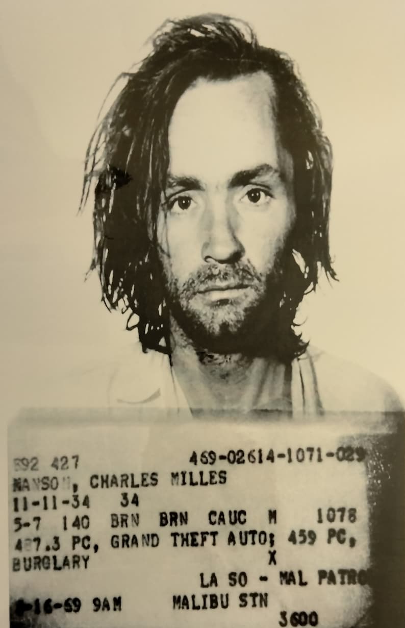 Charles MANSON Mugshot Laminated Print - Etsy