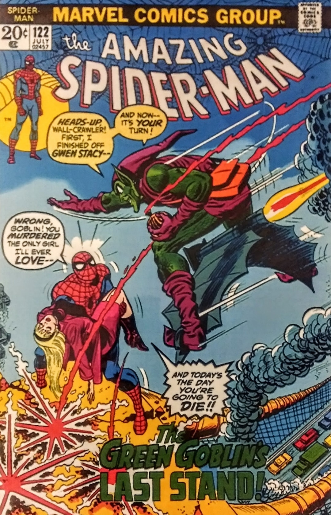 AMAZING SPIDER-MAN #122 Cover Artwork 11x17" Laminated Print - Etsy