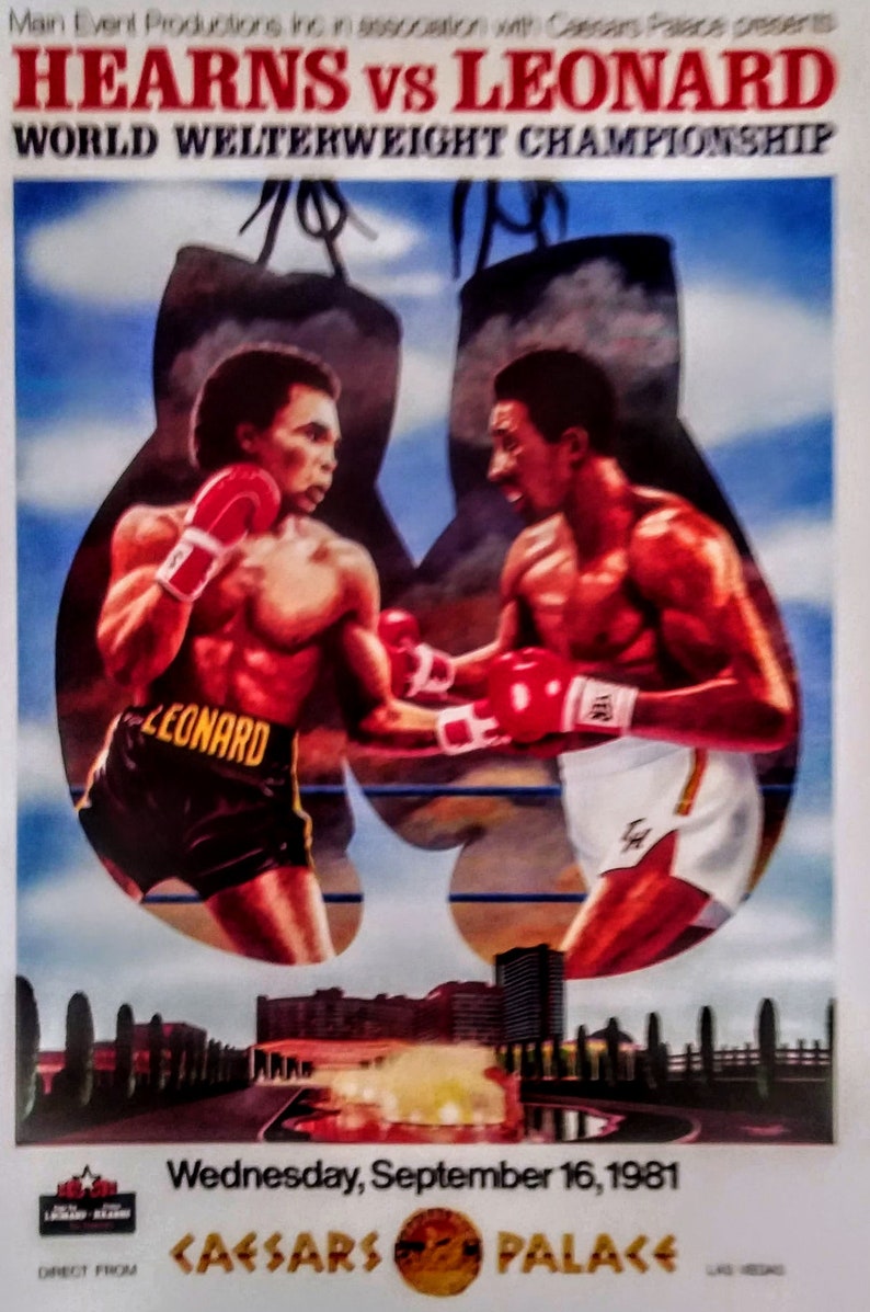 HEARNS Vs LEONARD 1981 Fight Poster Laminated Print - Etsy