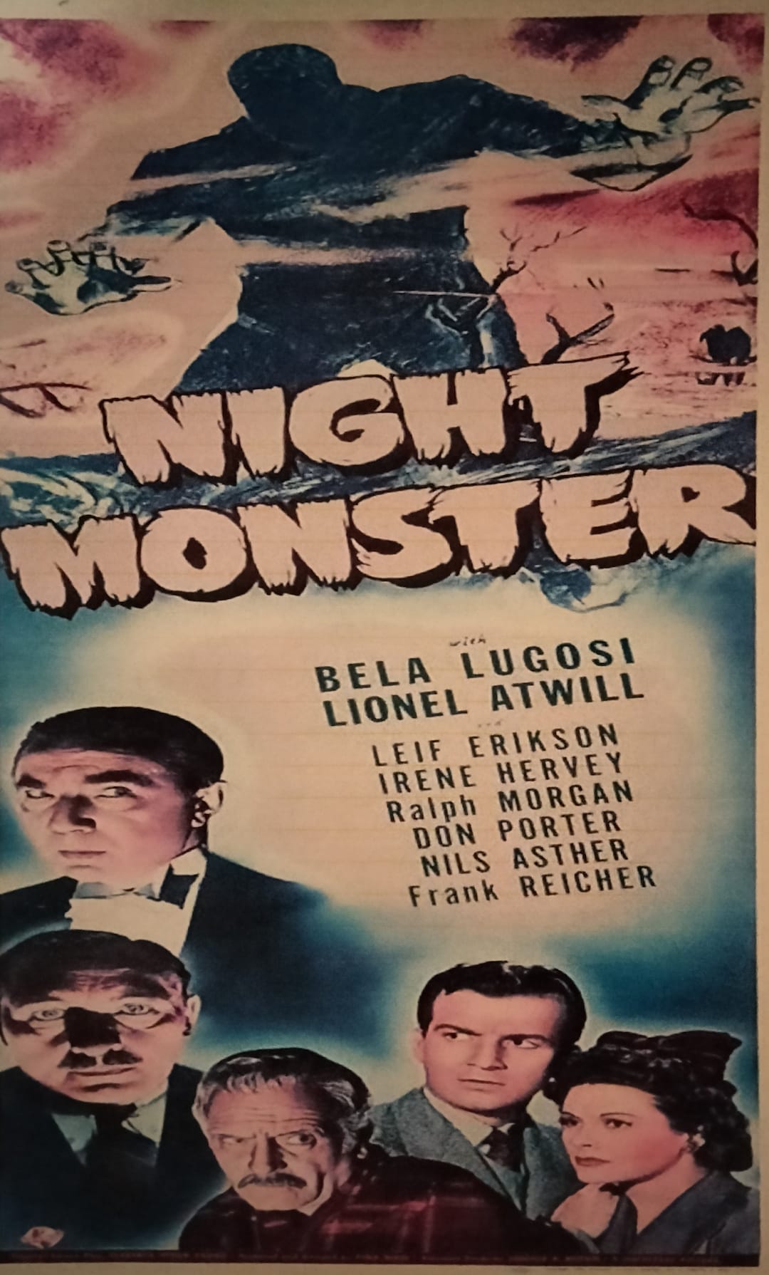 NIGHT MONSTER Movie Poster Laminated Print - Etsy