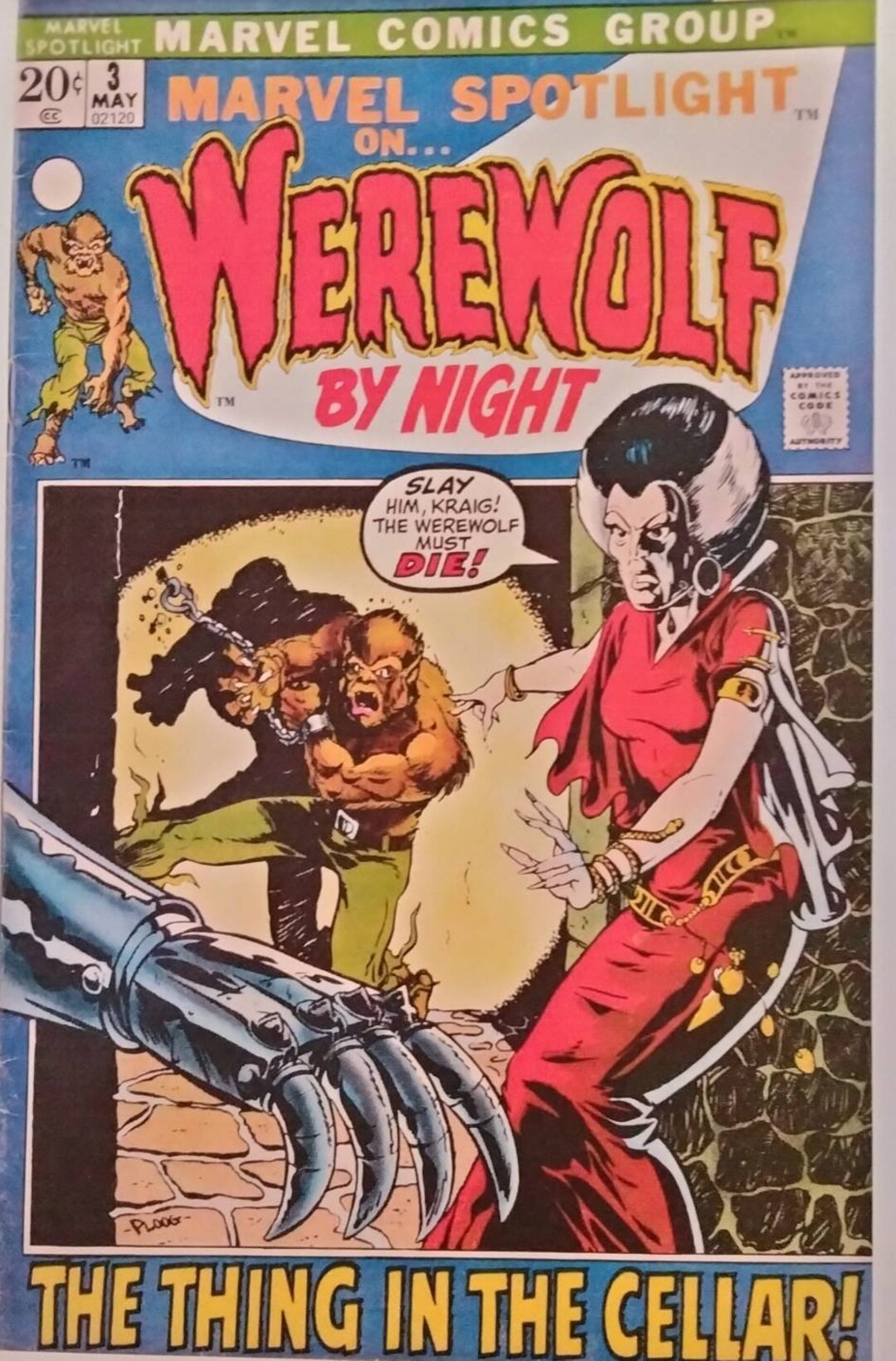 WEREWOLF by NIGHT MARVEL Spotlight #3 Cover Art 11x17" Laminated Print ...