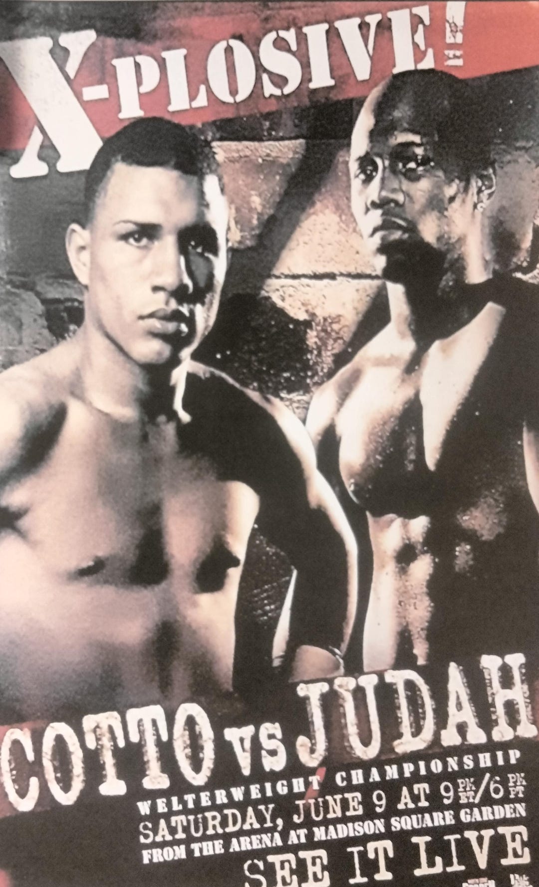 COTTO VS JUDAH Fight Poster Laminated Print - Etsy