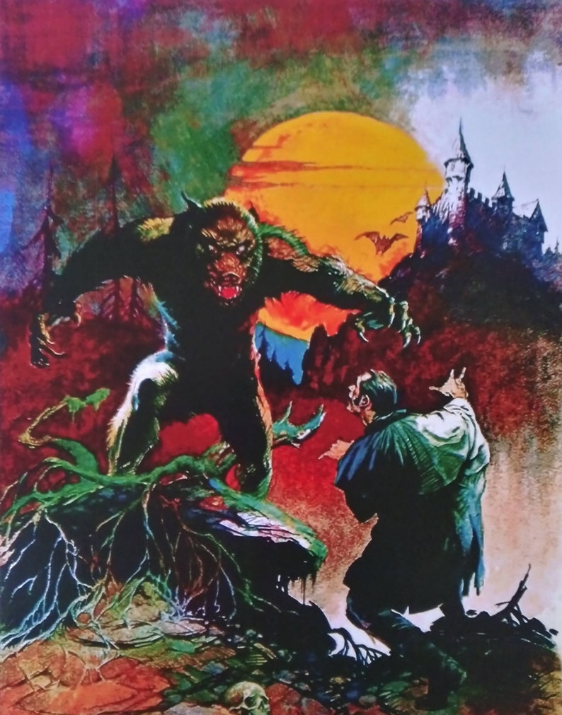 WEREWOLF Frazetta Creepy Painting Laminated POSTER - Etsy