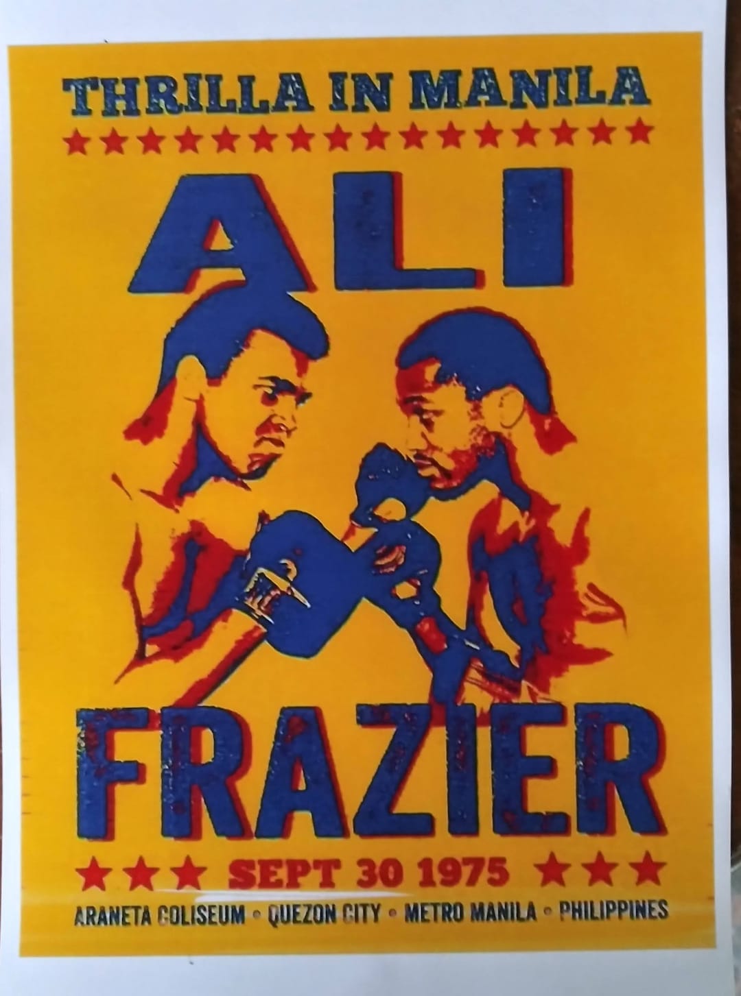 ALI Vs FRAZIER III Fight Poster Laminated Print #3 - Etsy UK