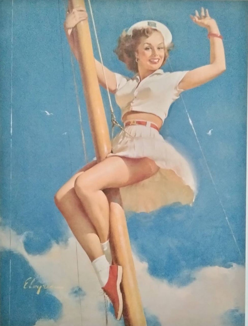 Gil Elvgren 1964 anchors A-wow Pin Up - Etsy