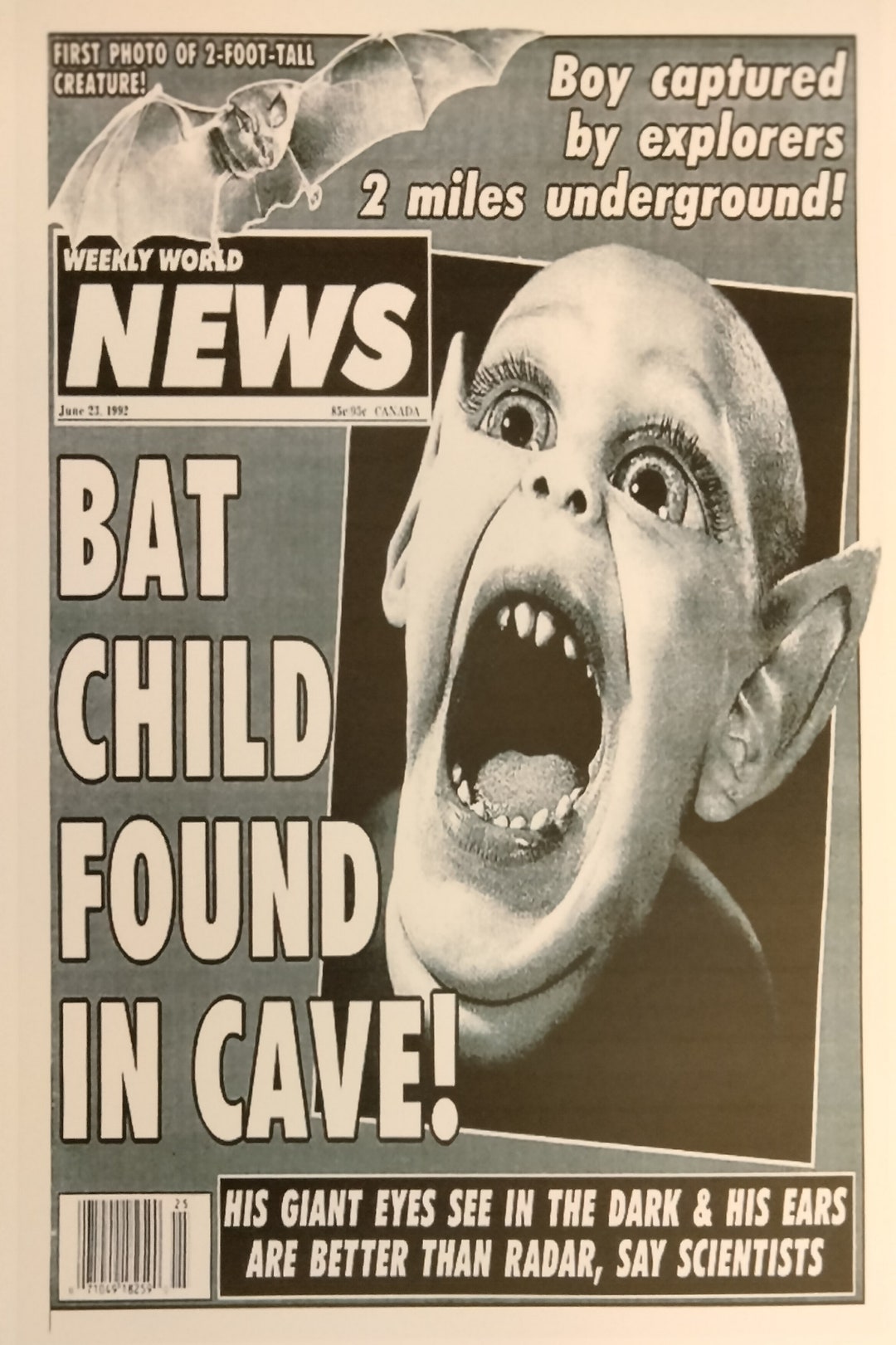 BAT BOY Weekly World News Laminated Print - Etsy