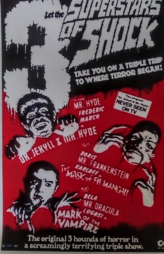 3 SUPERSTARS of SHOCK Movie Poster - Etsy
