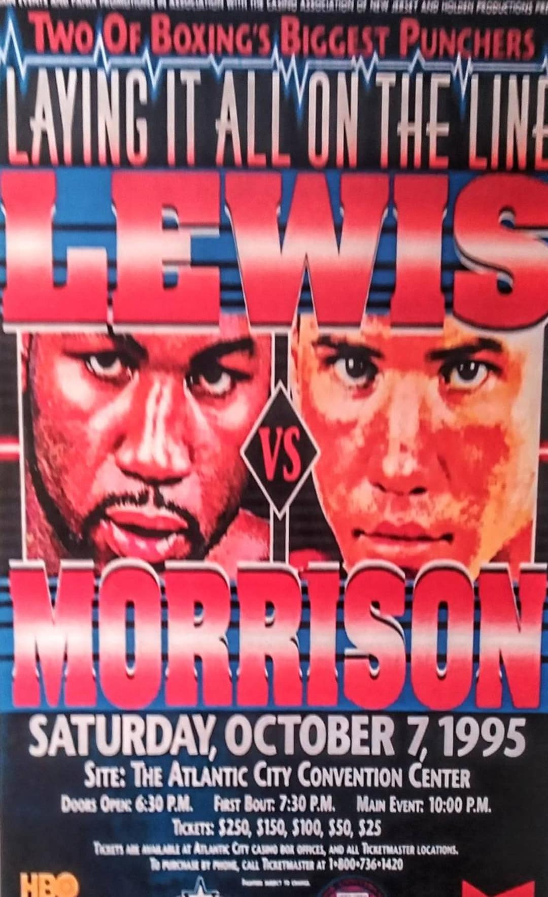 LEWIS Vs MORRISON Laminated Fight Poster Print - Etsy