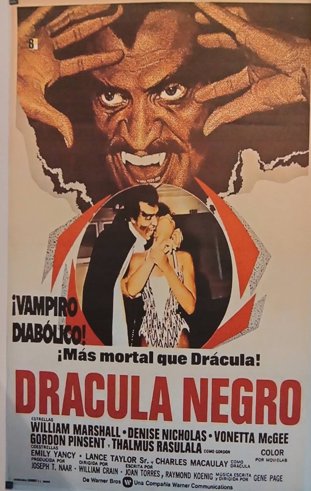 BLACULA Movie Poster Laminated Print - Etsy