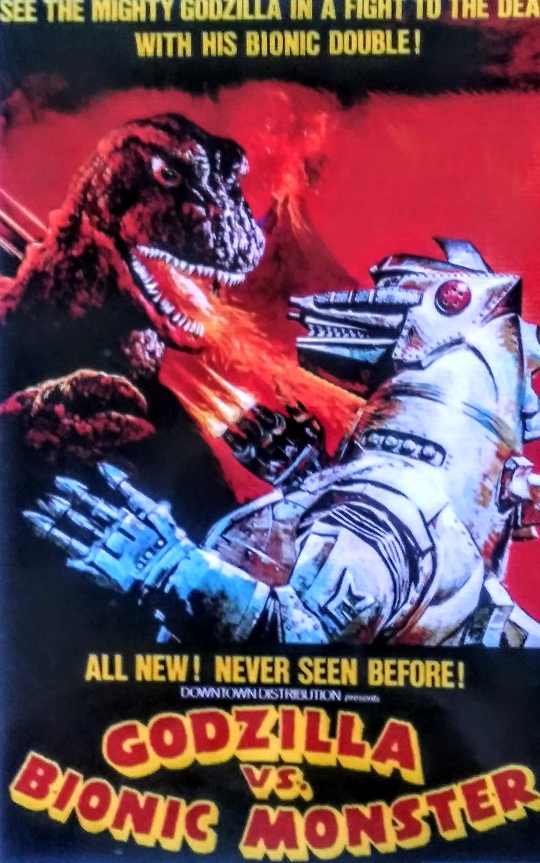 GODZILLA Vs BIONIC MONSTER Poster - Etsy