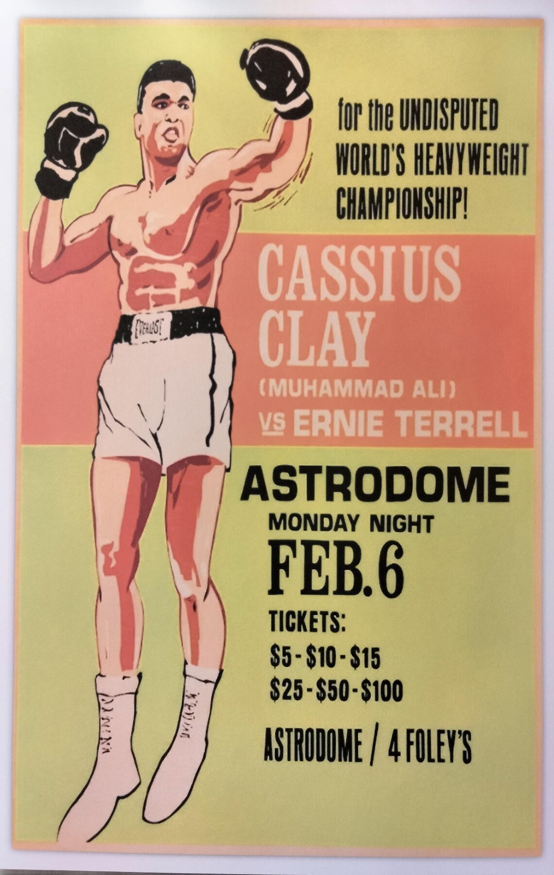ALI Aka CLAY Vs Terrell Fight Poster Laminated Print - Etsy