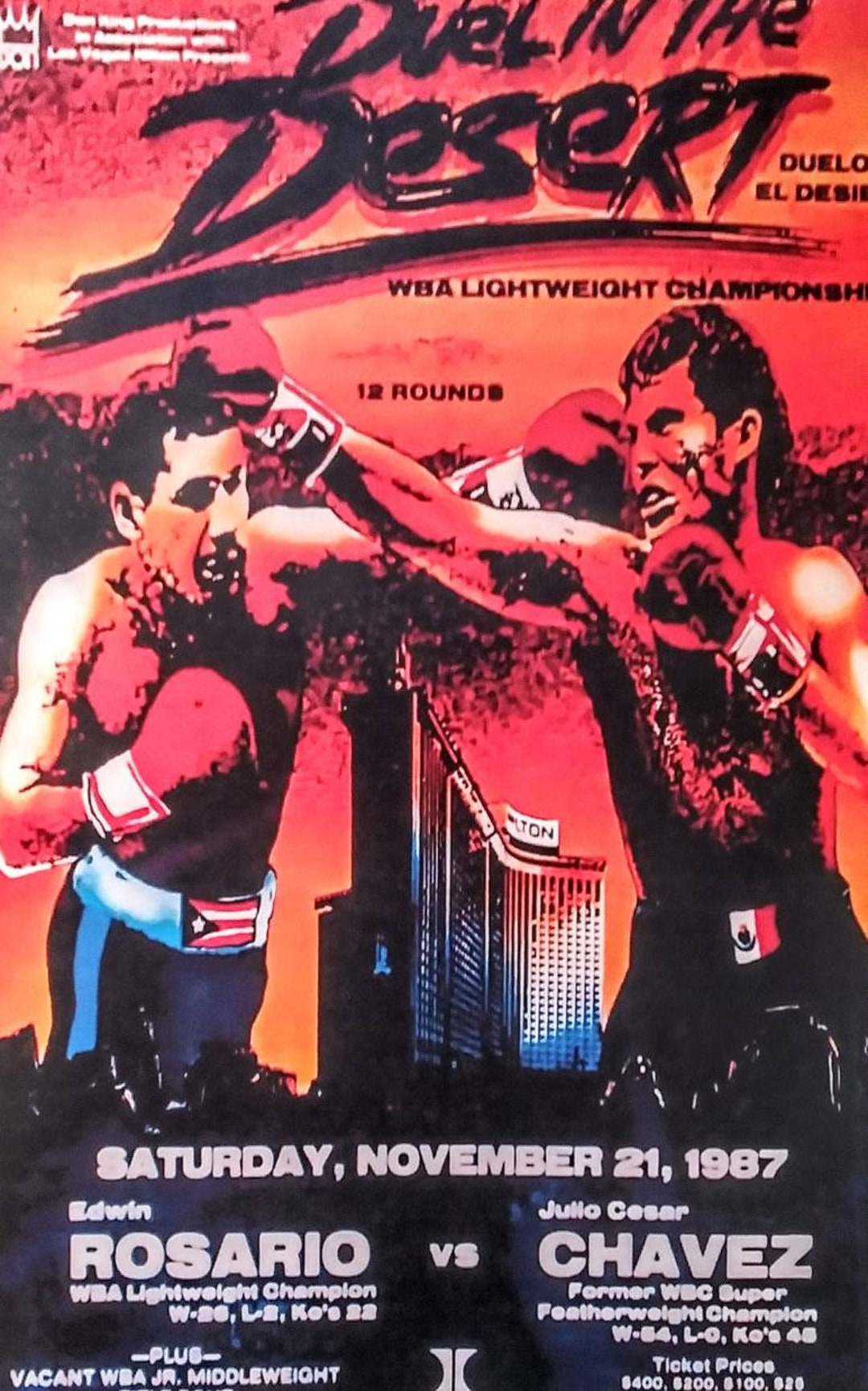 ROSARIO Vs CHAVEZ Fight Poster Laminated Print - Etsy