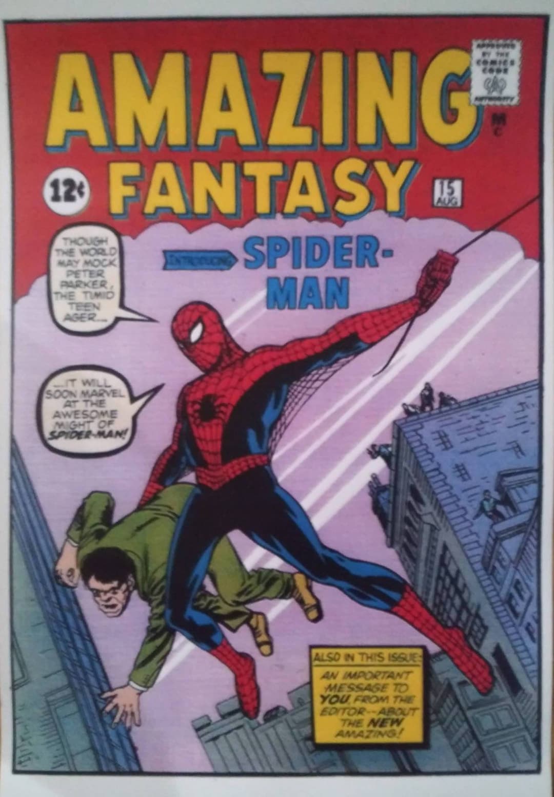 SPIDER MAN Amazing Fantasy 15 Comic Poster - Etsy