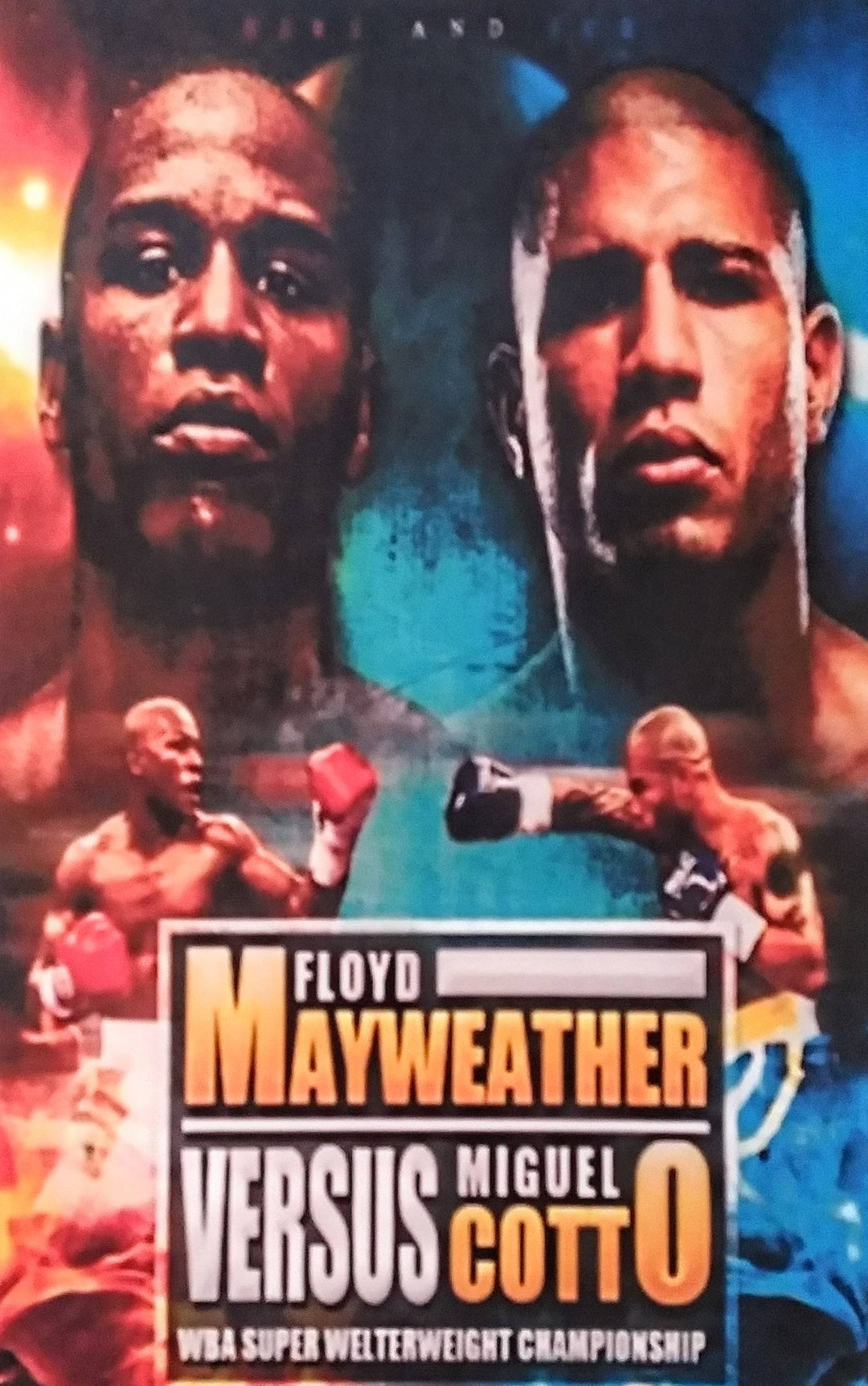 Mayweather VS Cotto Poster Laminated Print - Etsy