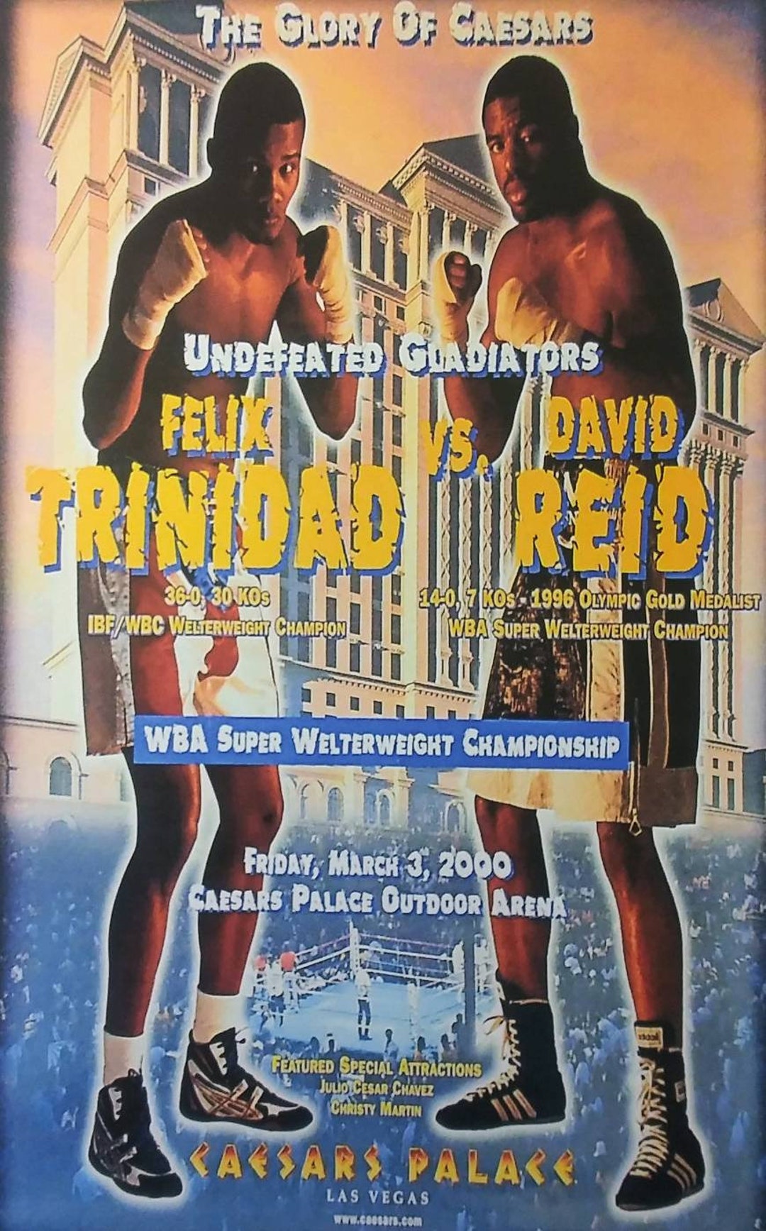 TRINIDAD Vs REID Fight Poster Laminated Print - Etsy