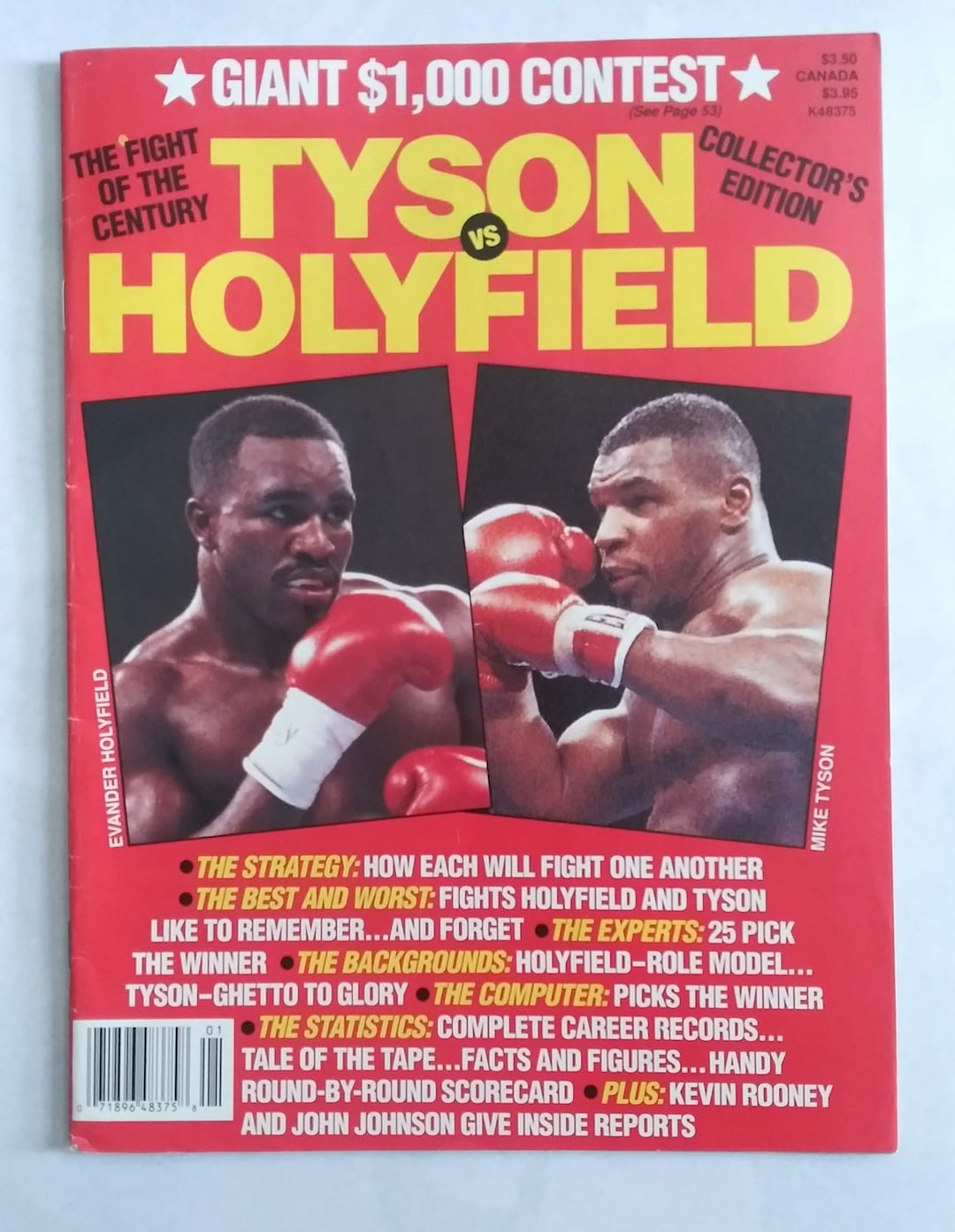 1991 TYSON Vs HOLYFIELD Boxing Scene Special Edition Magazine - Etsy