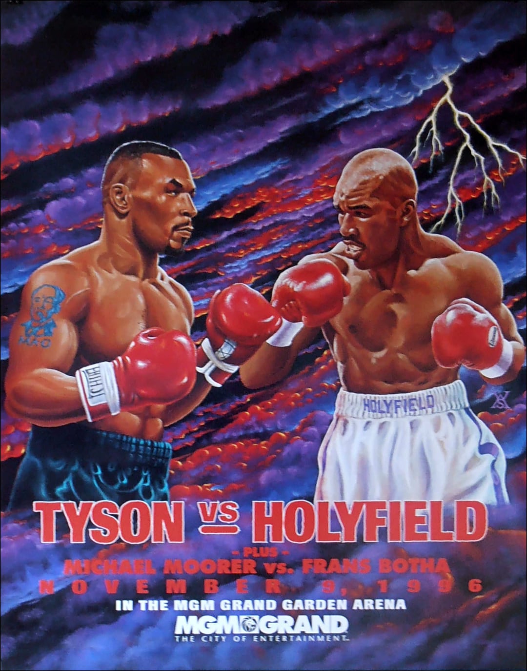 TYSON Vs HOLYFIELD 1 Fight Poster Laminated Print - Etsy