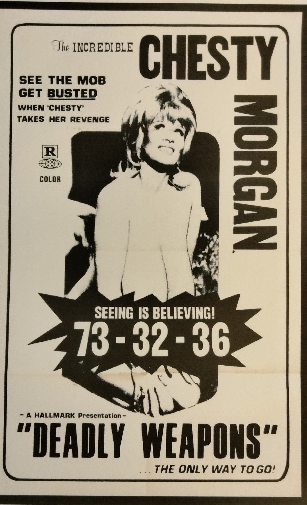 CHESTY Morgan in DEADLY WEAPONS Laminated Print - Etsy