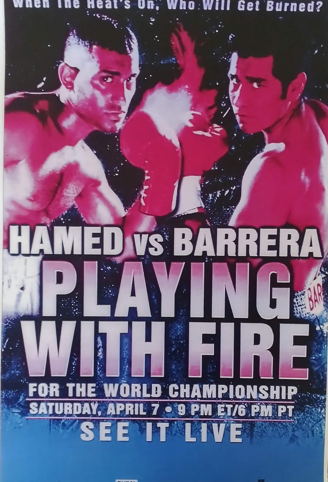 BARRERA Vs HAMED Fight Poster Laminated Print - Etsy
