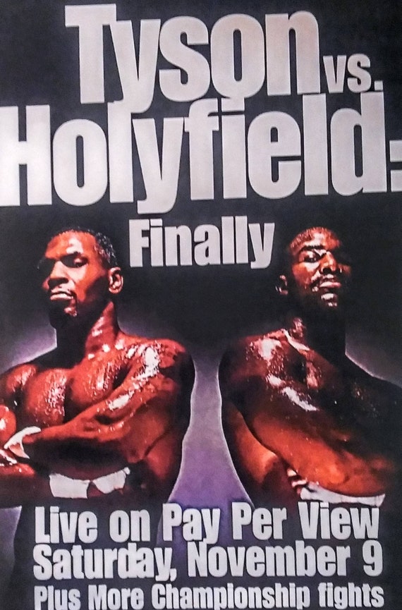 TYSON Vs HOLYFIELD 1 Fight Poster | Etsy