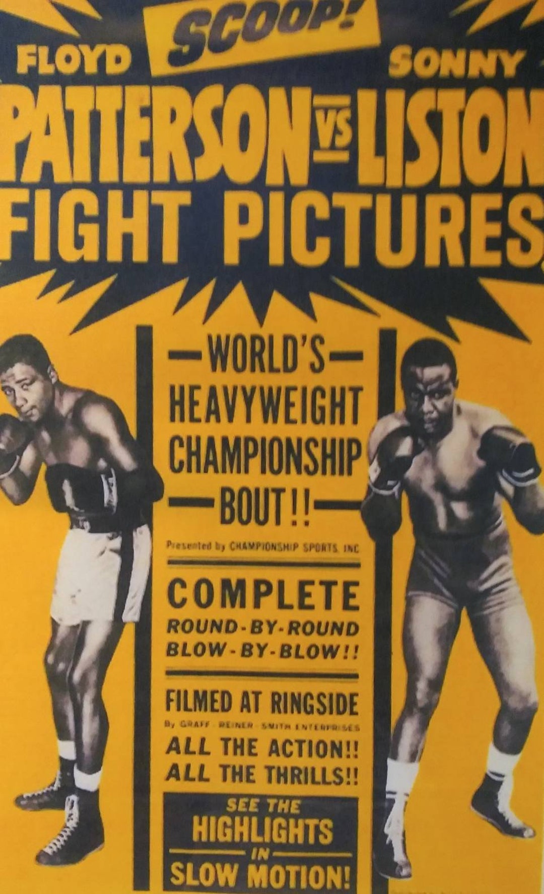 PATTERSON Vs LISTON Fight Laminated Print - Etsy