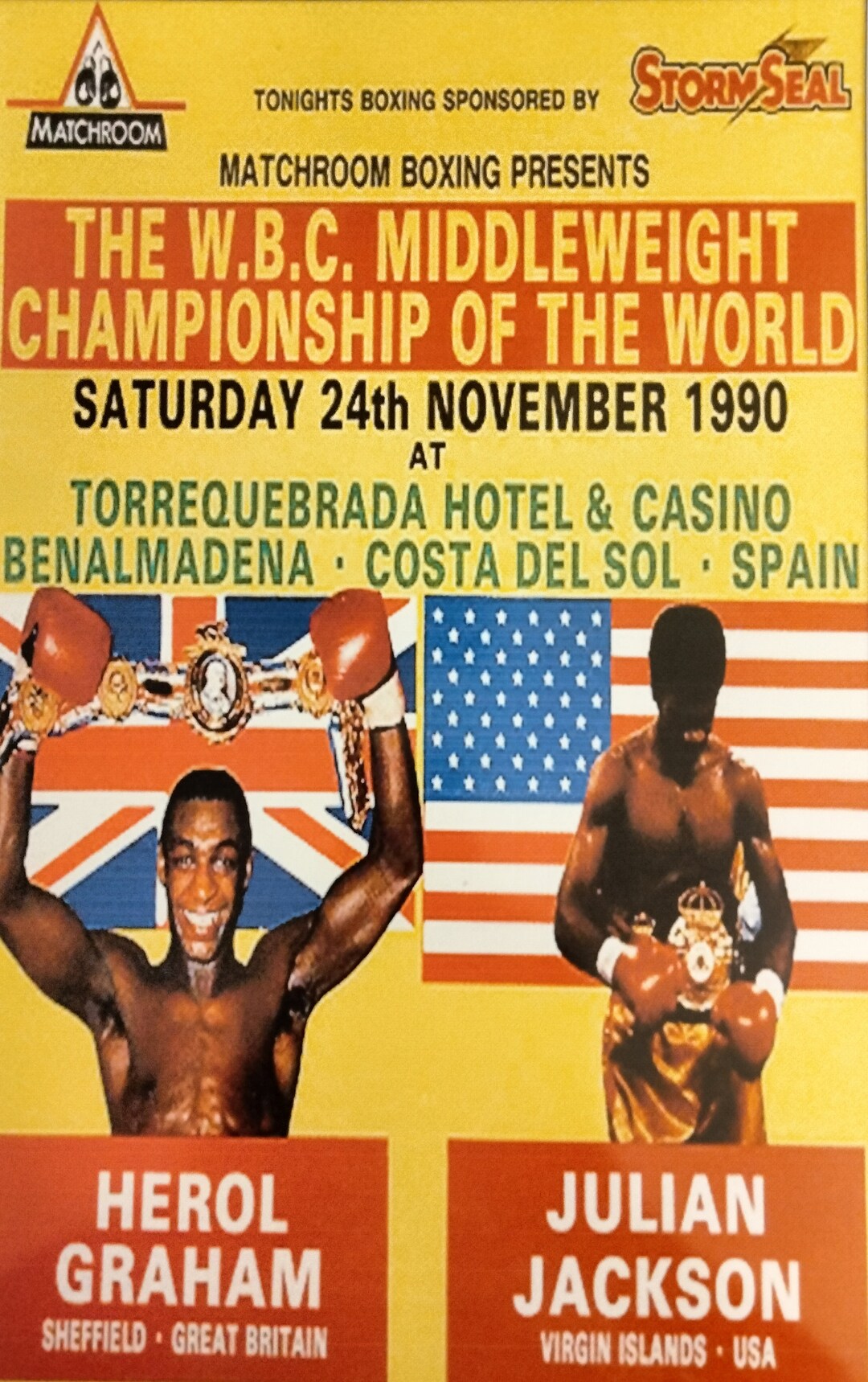 JULIAN JACKSON Vs Harold GRAHAM Fight Poster Laminated Print - Etsy