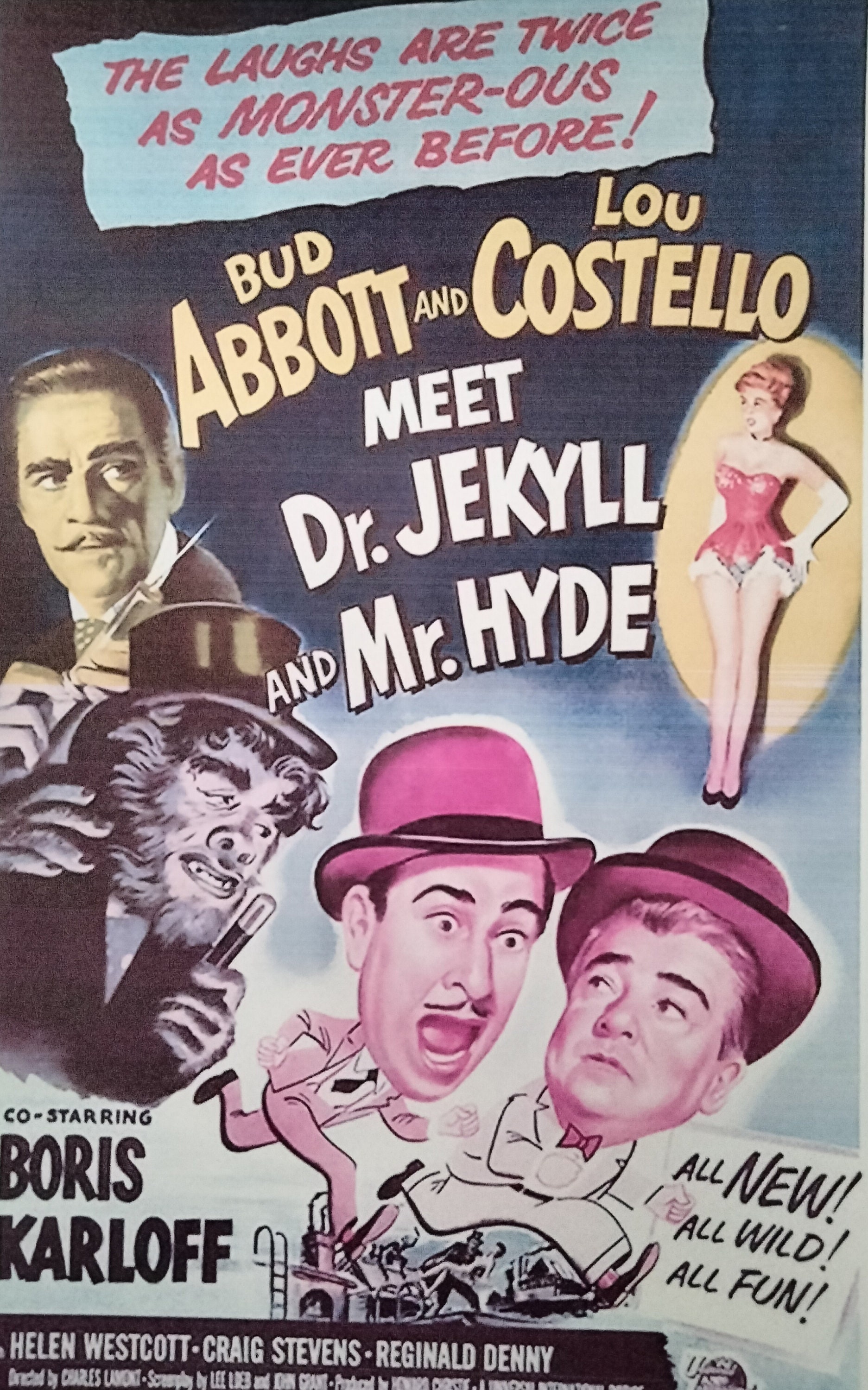 ABBOTT & COSTELLO Meet Dr Jekyll and Mr HYDE Laminated Print - Etsy