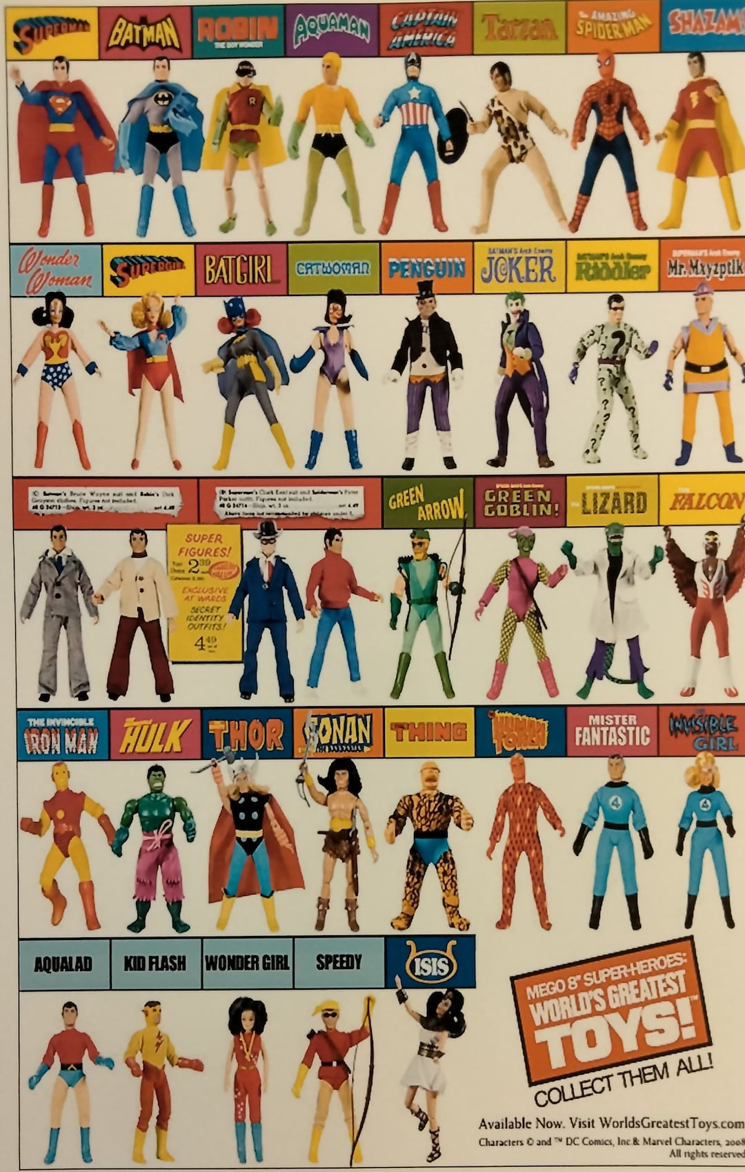 MEGO SUPERHERO Action Figure AD Laminated Print - Etsy