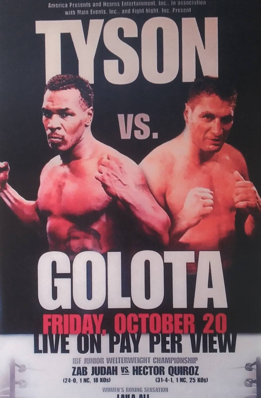 TYSON Vs GOLATA Remastered Fight Poster | Etsy