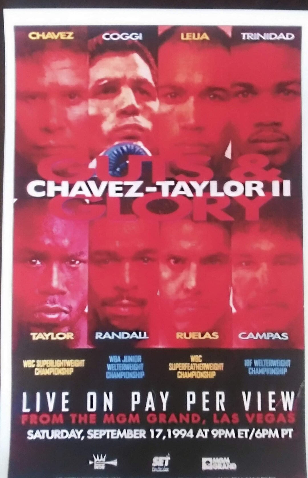 CHAVEZ Vs TAYLOR 2 Fight Poster Laminated Print - Etsy