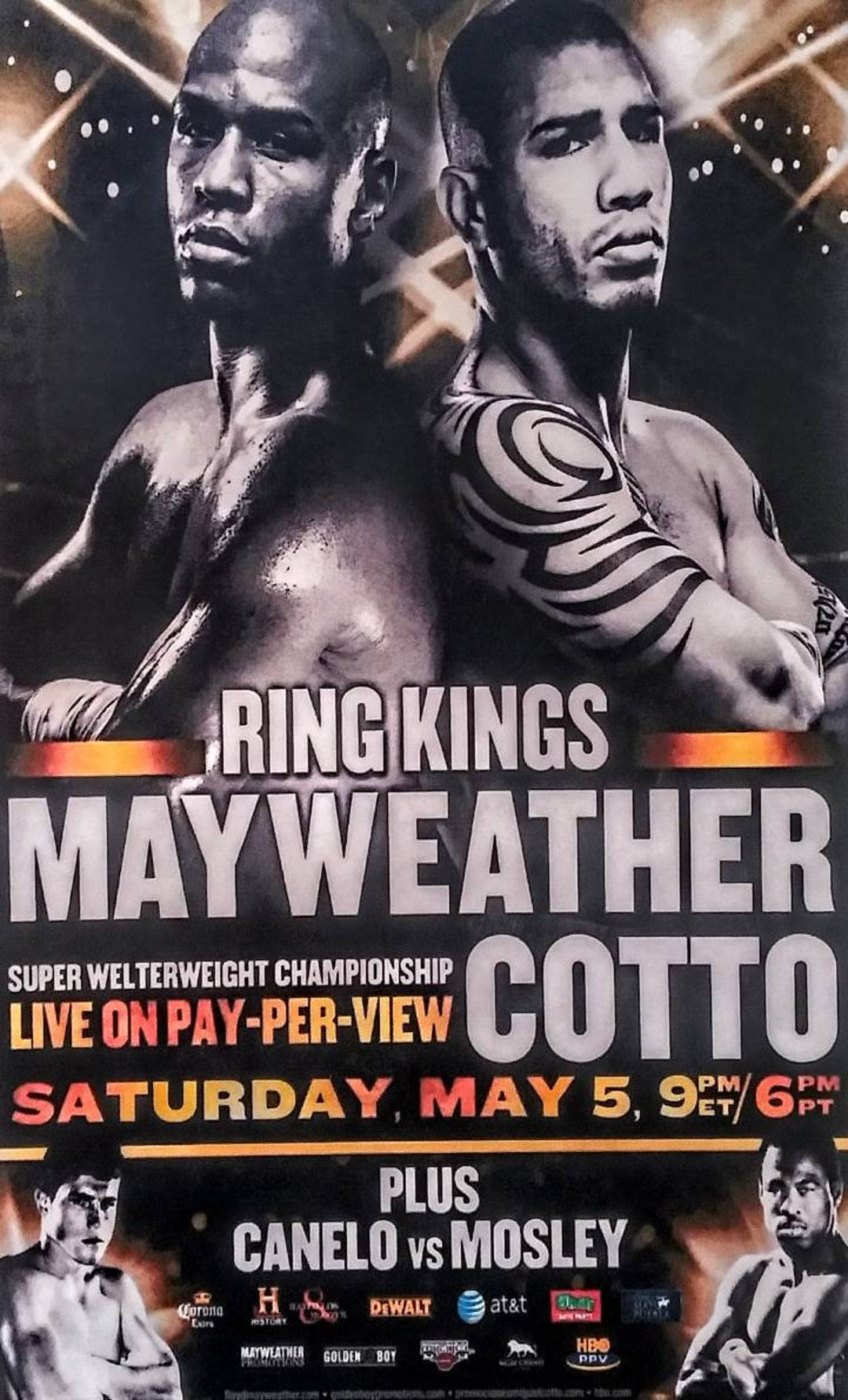Mayweather VS Cotto Poster Laminated Print - Etsy