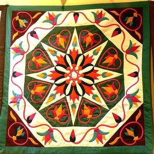 Hand-sewn Egyptian Embroidered Patchwork in Different Styles and Colors ...