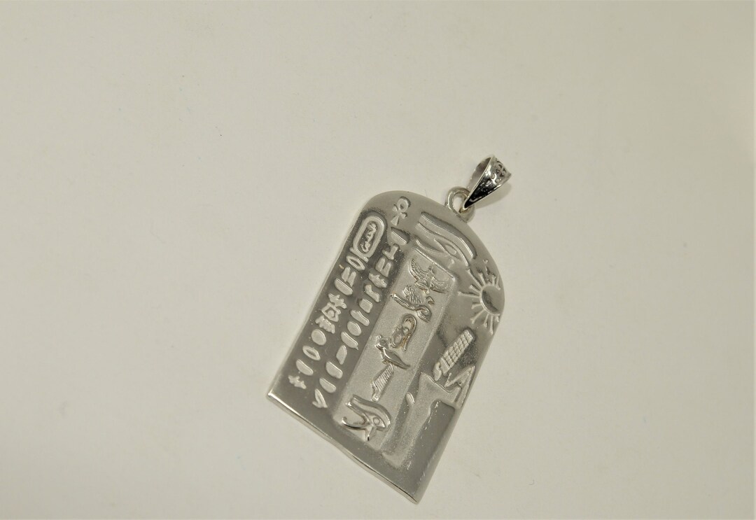 925stamped Sterling Silver Cartouche - Available in Hieroglyphic ...
