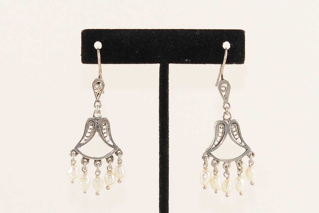 Epy Design Lotus Drop With Freshwater Pearl Sterling Silver - Etsy