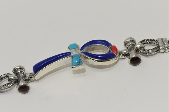 Key of Life Pharaohnic Bracelet 925 Sterling Silver Egyptian - Etsy