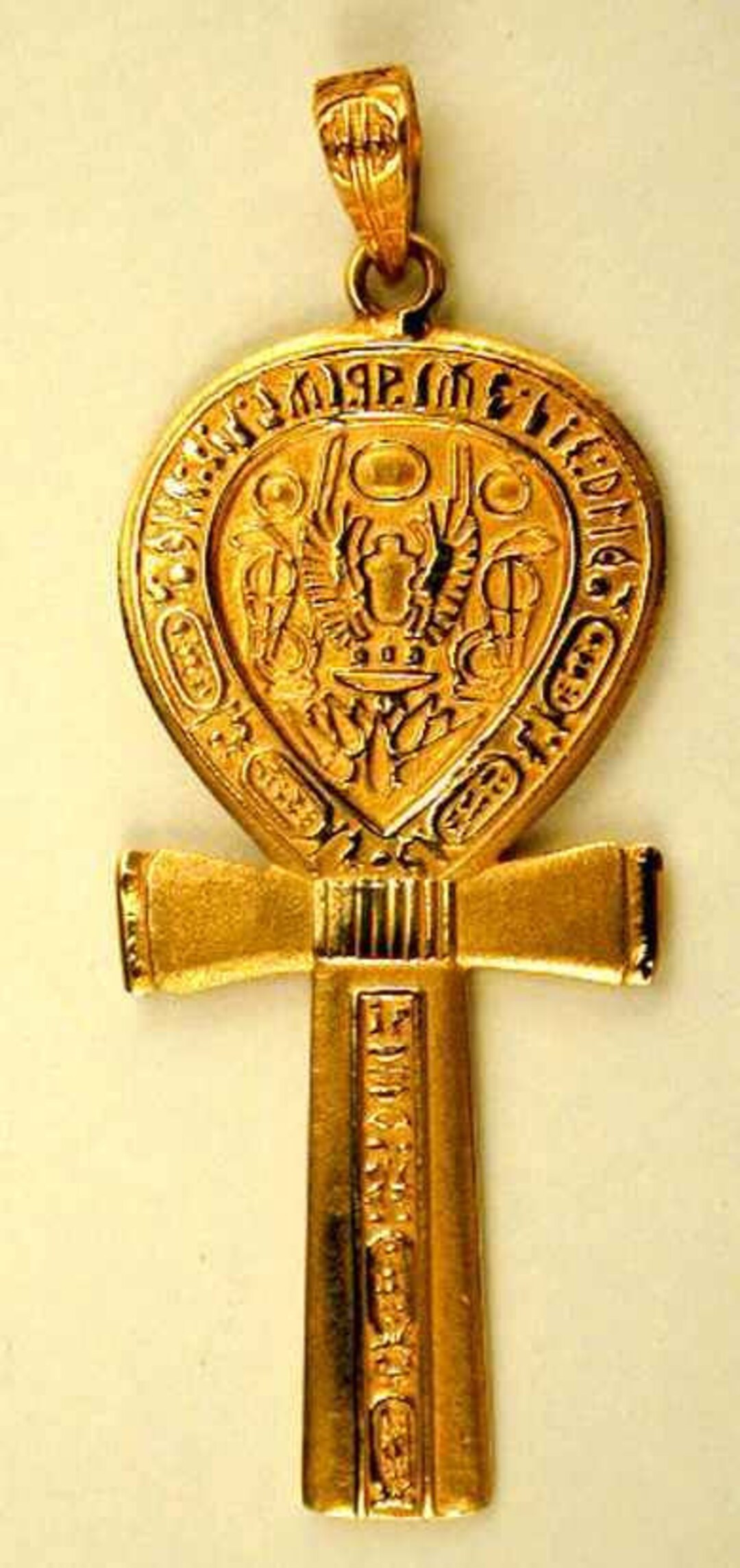 18K Gold Ancient Egyptian King Tut Ankh - Egyptian Handmade. Full of ...