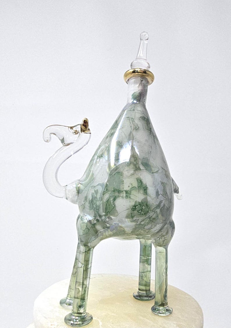 Blown Glass Perfume Bottle: Handmade Egyptian Camel Design. Memorable ...