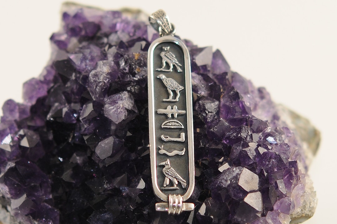 925 Sterling Silver Custom Cartouche - Available in Hieroglyphic ...
