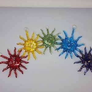 Smiling Bright Fused Glass Sun - Egyptian Blown Glass Ornament –colored ...