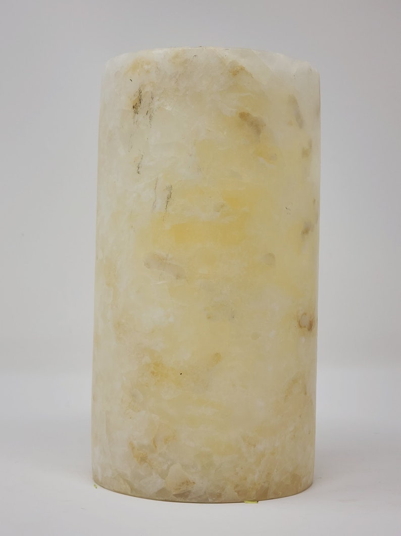 Egyptian Alabaster Candle Holder Cylinder Shape - 100 % Handmade ...