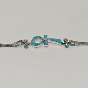 Key of Life Pharaohnic Bracelet , 925 Sterling Silver Egyptian Handmade ...