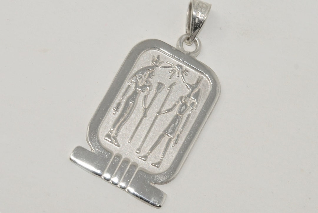 Anubis and Ra' Cartouche, Amazing 925 Sterling Silver, Egyptian ...