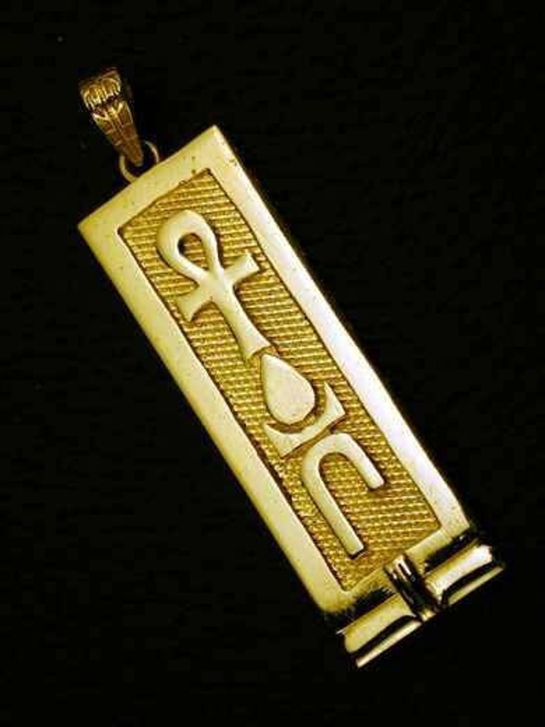 Rectangular 14k Solid Gold Cartouche - Egyptian Handmade, Available in ...